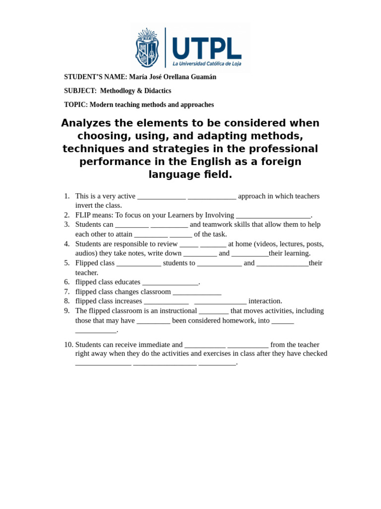Modern Teaching Methods in ESL | PDF