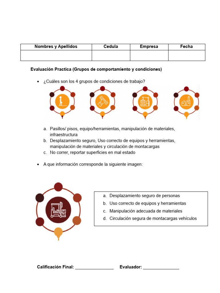 Evaluación Practica Grupos de Comportamiento y Condiciones | PDF