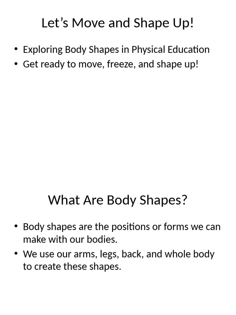 Exploring Body Shapes in PE | PDF