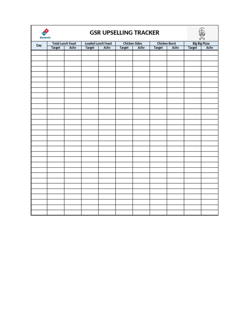 GSR Upselling Performance Tracker | PDF