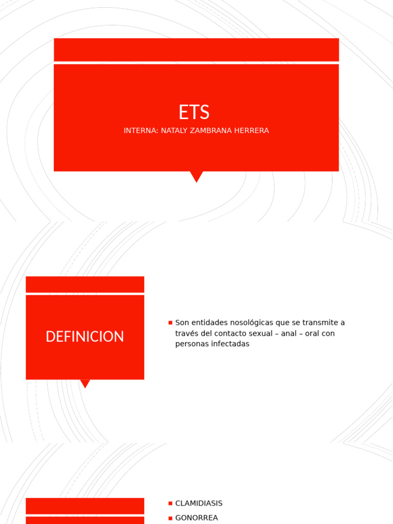 ETS PPTM | PDF | VIH | Infección transmitida sexualmente