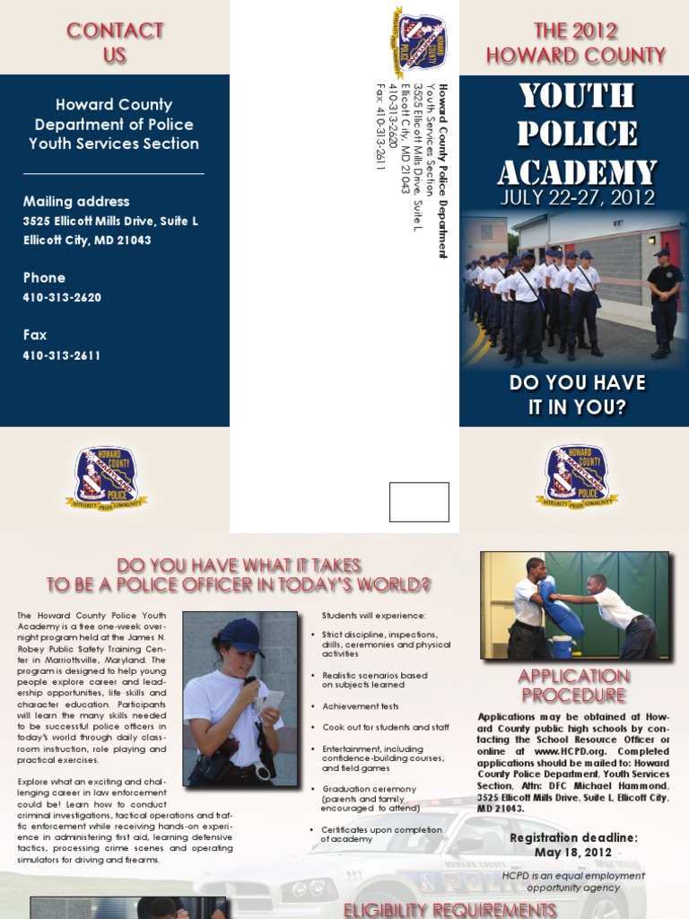 Police Brochure Youth Police Academy | PDF | Police | Government
