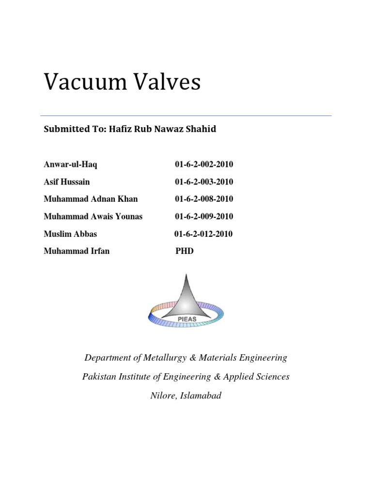 Valves Assignment | PDF | Valve | Gases