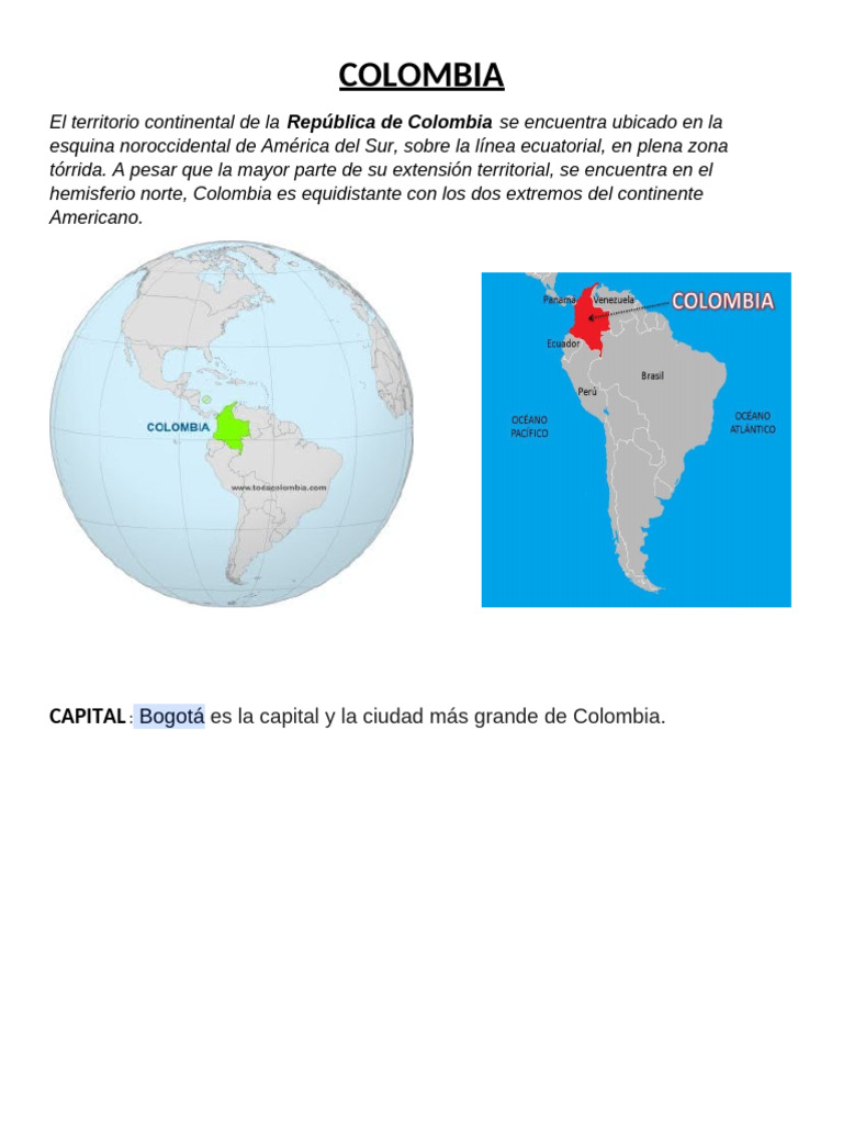 Geografía y Cultura de Colombia | PDF | Colombia | Clima