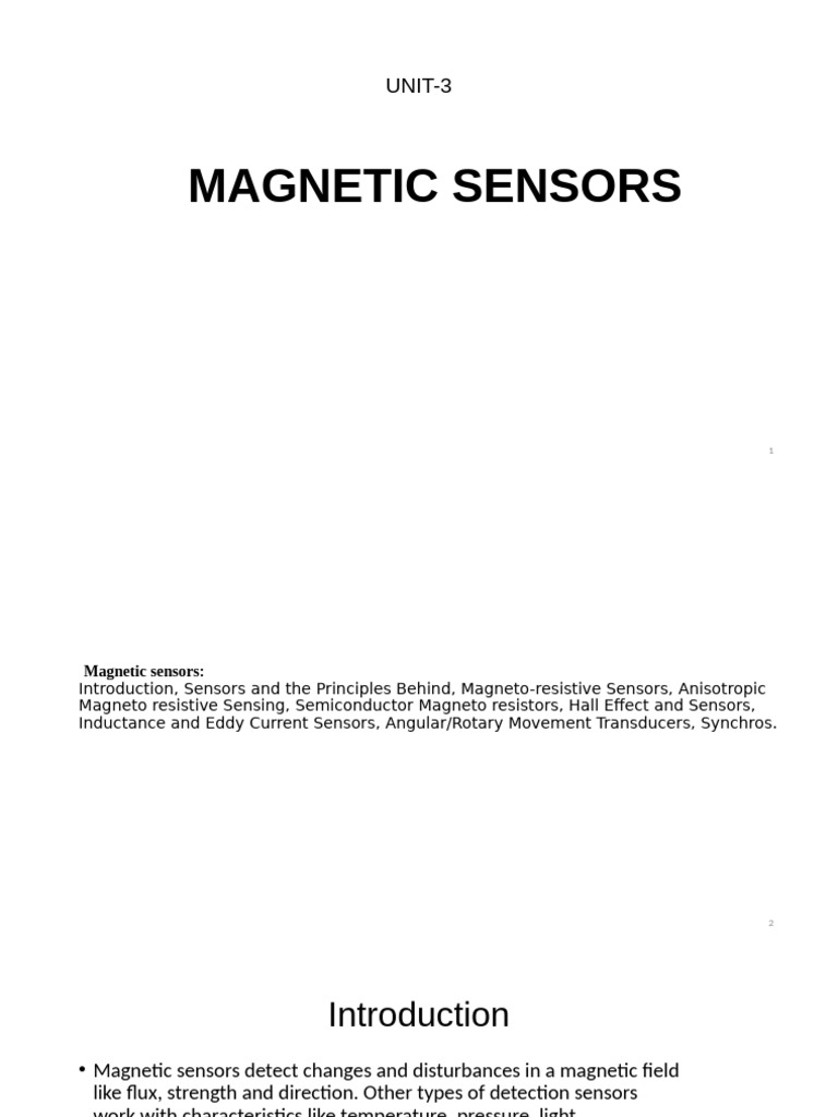 Overview of Magnetic Sensors and Types | PDF | Electrical Components ...