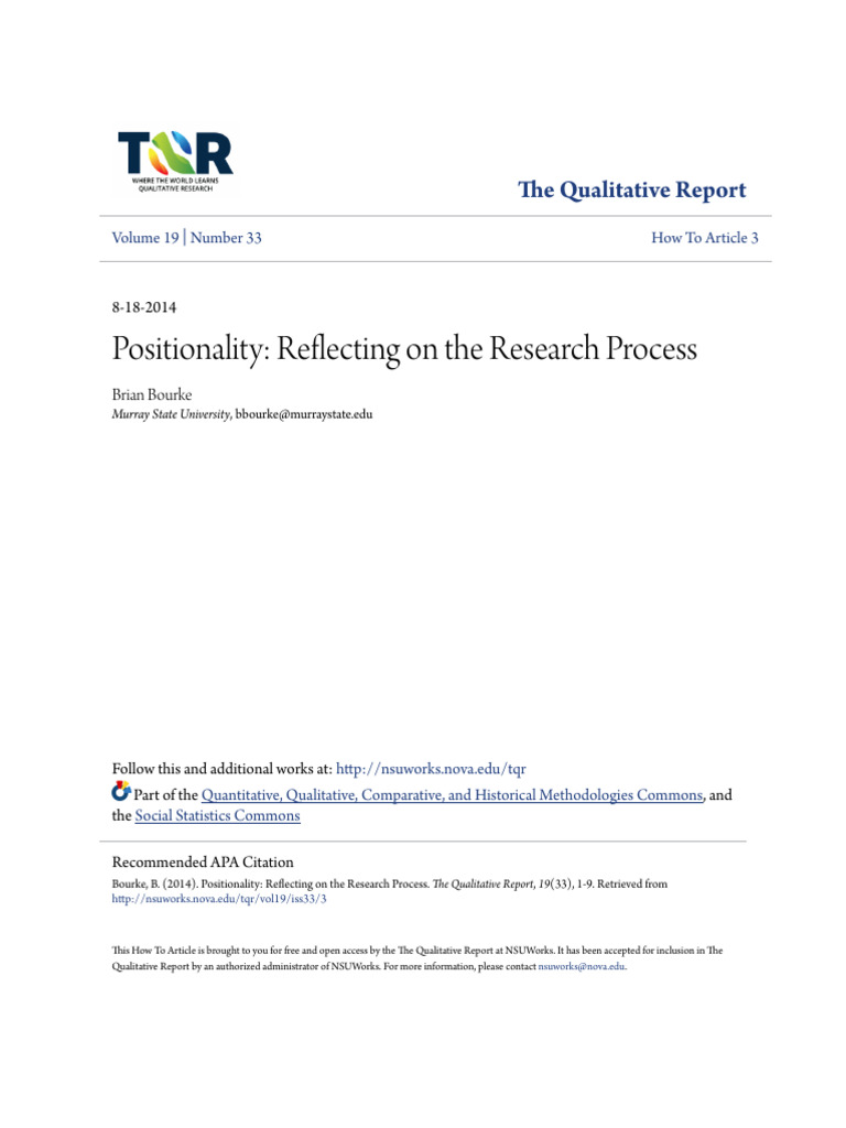 Positionality - Reflecting On The Research Process | PDF | Focus Group ...