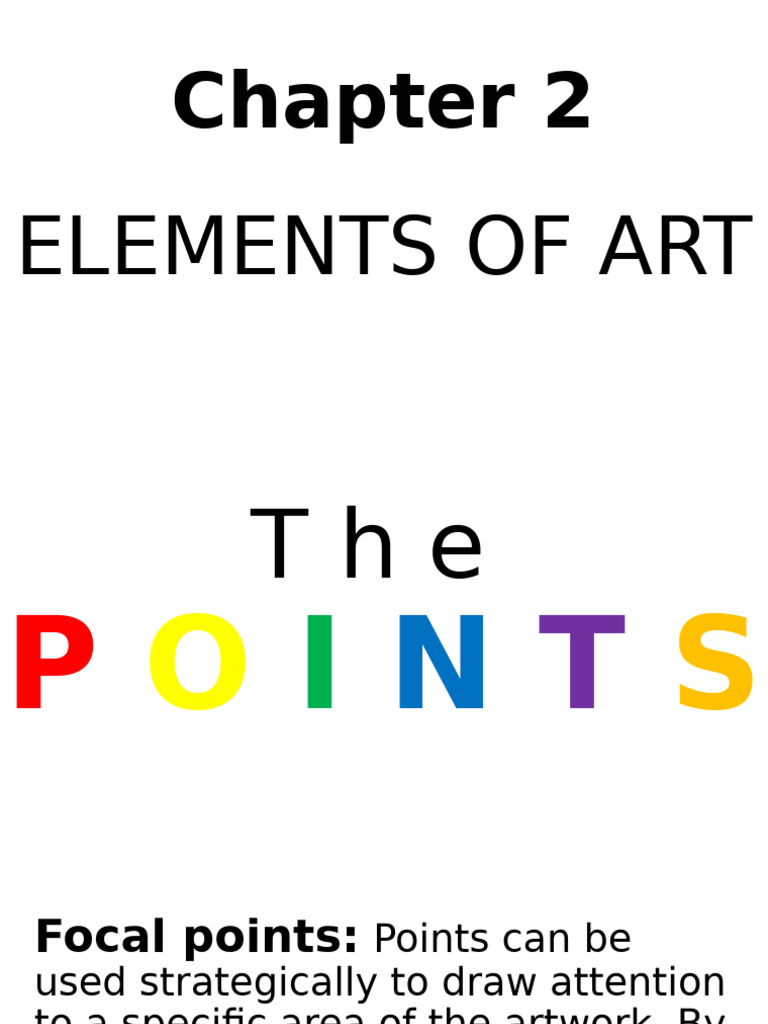 III CHAPTER 2a Elements of ART The Point Line Shape Form | PDF | Shape ...