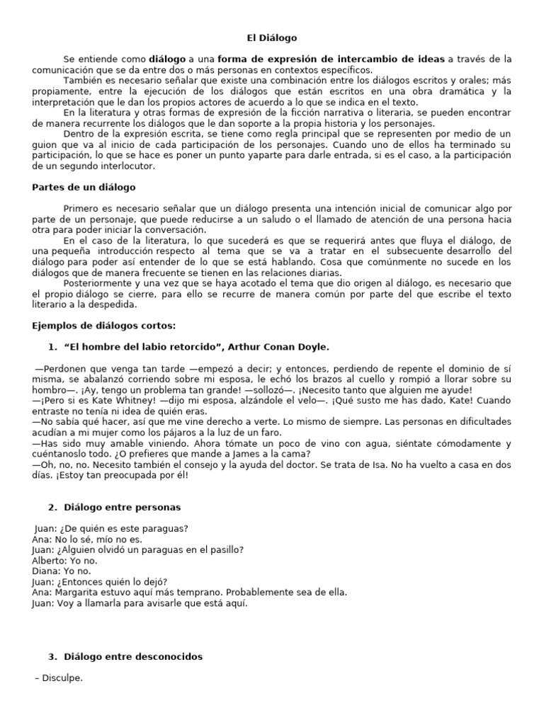 Elementos y Tipos de Diálogo | PDF | Comunicación humana