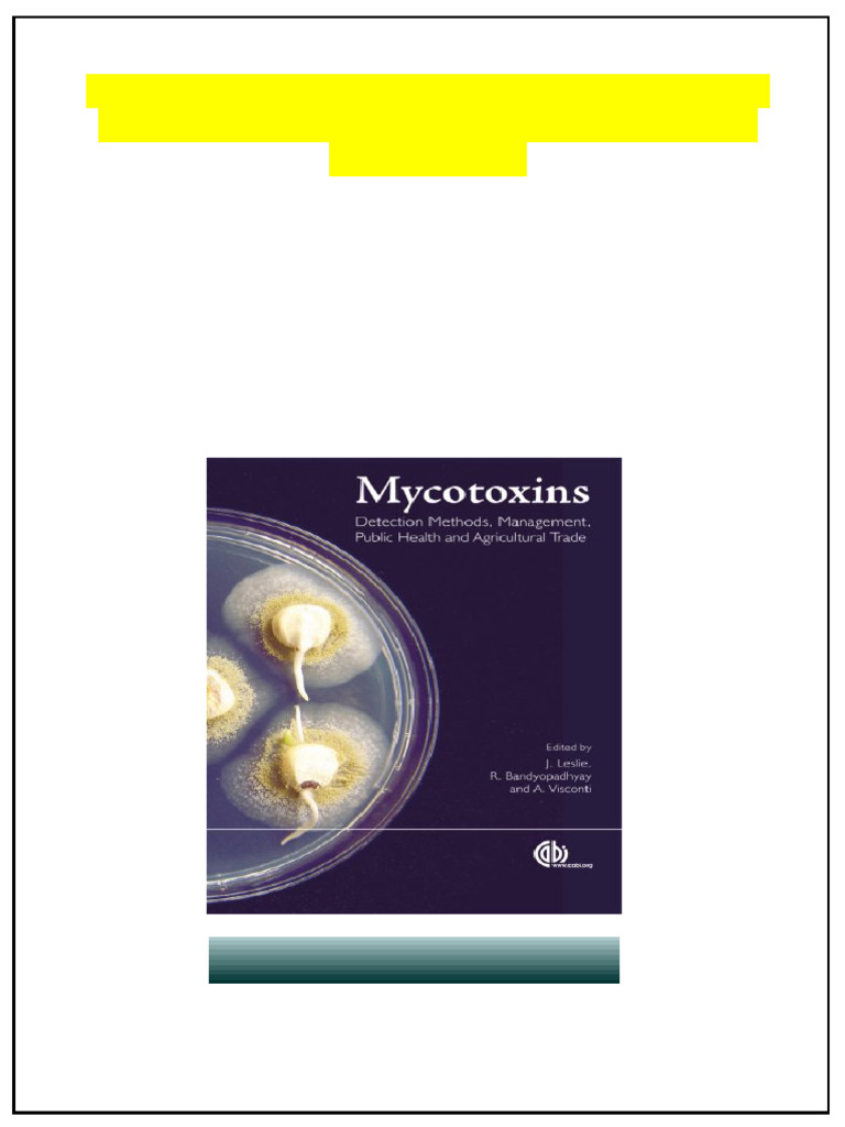 Mycotoxins detection methods management public health and agricultural ...
