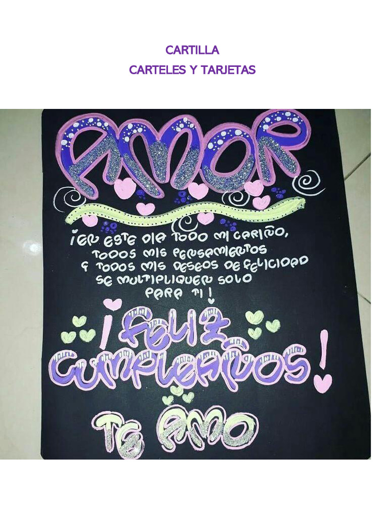 Cartilla de Carteles y Tarjetas | PDF