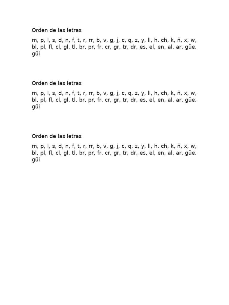 Orden de Las Letras | PDF