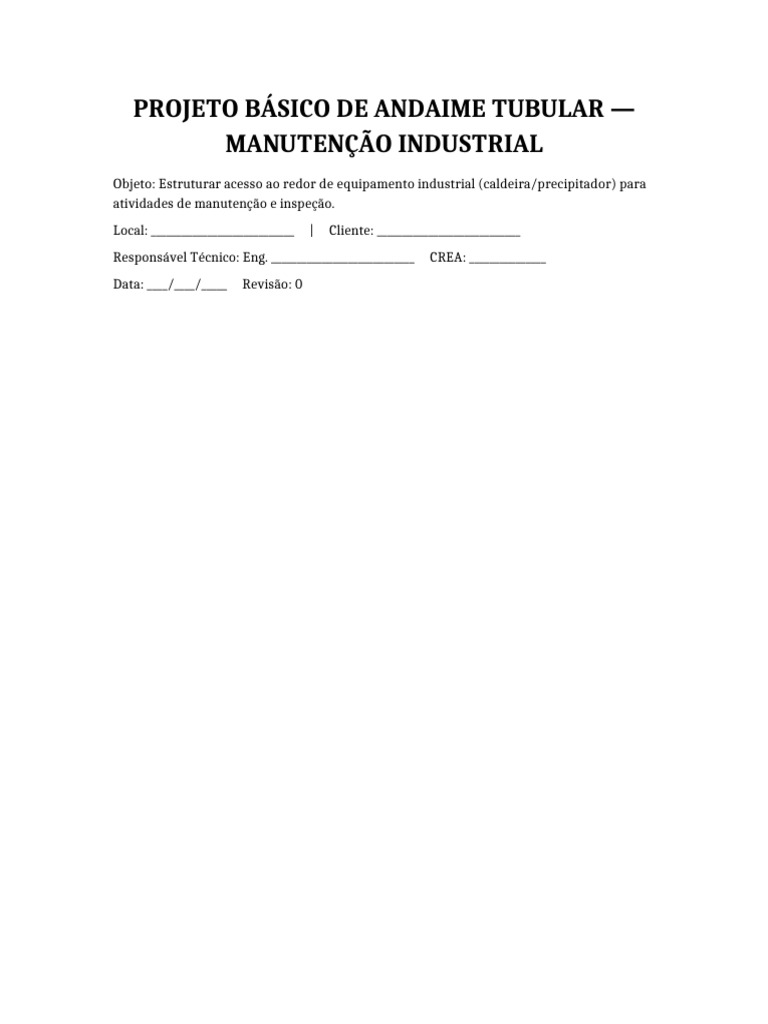 Projeto de Andaime Tubular Modular | PDF | Andaime
