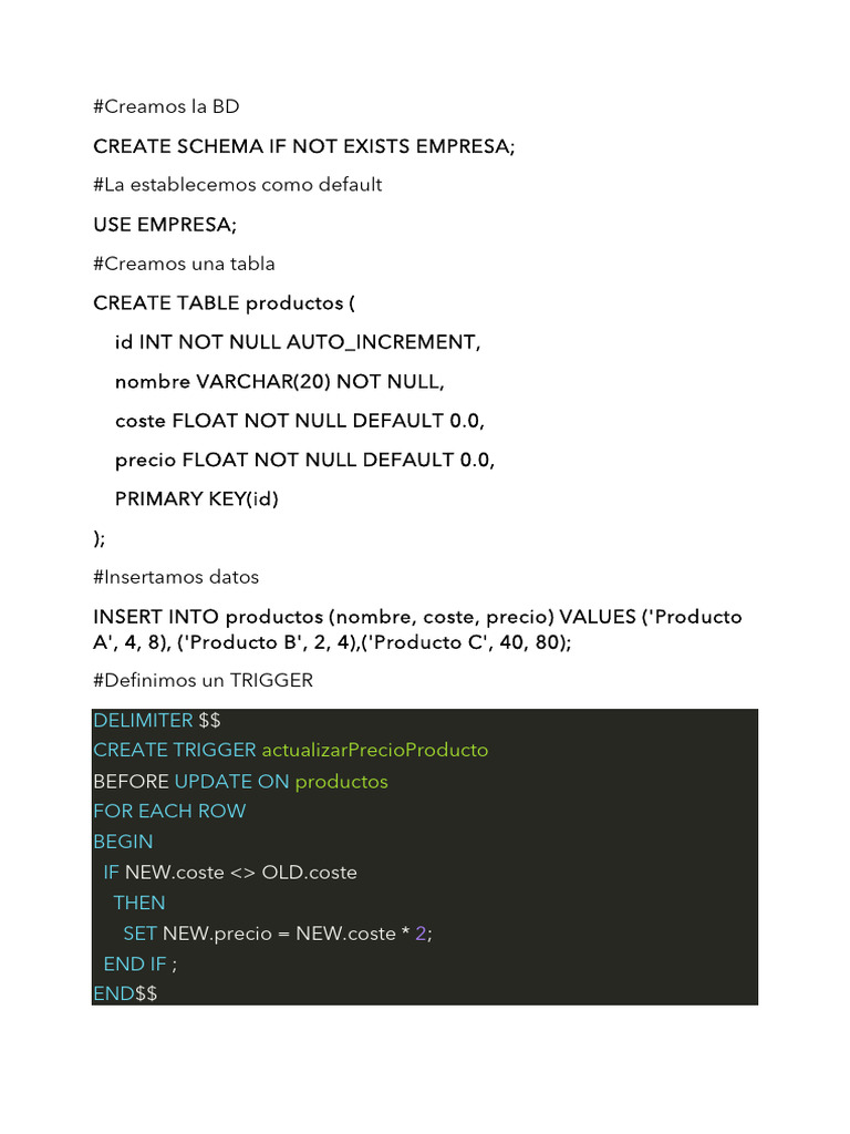 Triggers | PDF | Programación de computadoras | SQL