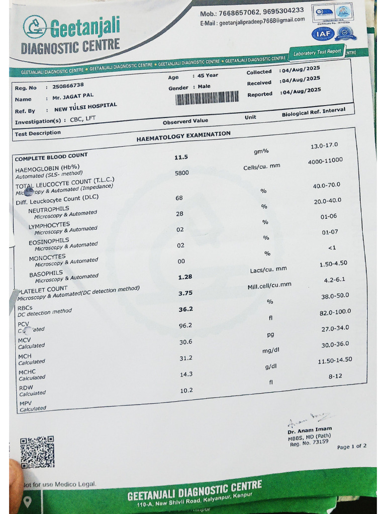 Sumit CBC Report | PDF