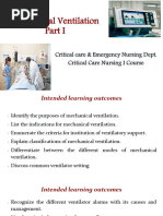 Mechanical Ventilation Basics | PDF | Respiratory System | Medical Specialties