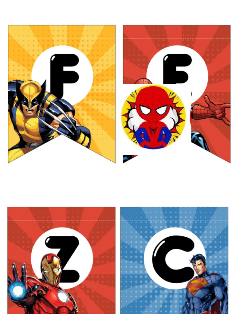 Banderin Super Heroes | PDF