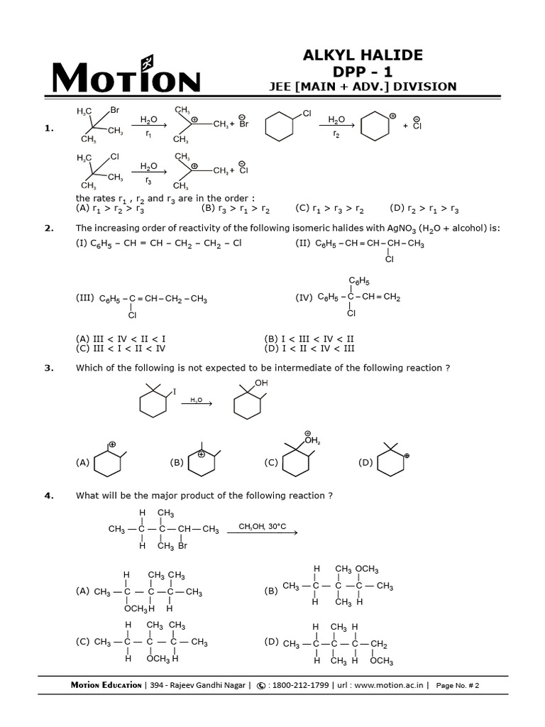 Alkyl Halide Reaction Mechanisms and Products | PDF | Organic Chemistry ...