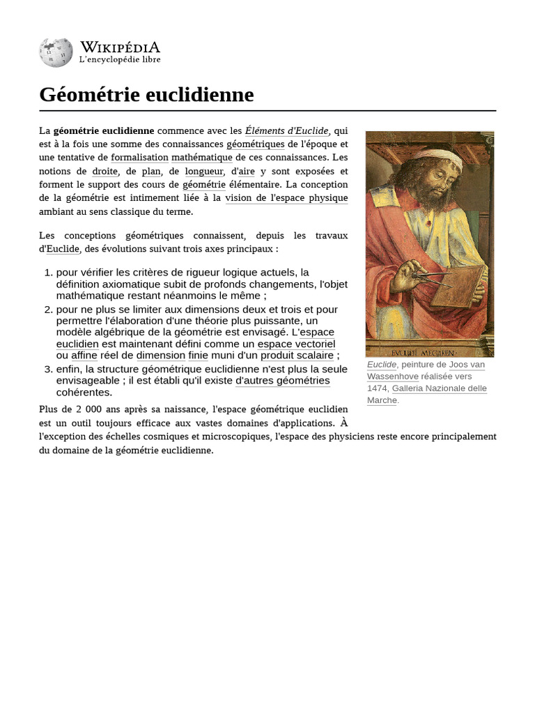 Géométrie Euclidienne | PDF | Géométrie euclidienne | Géométrie