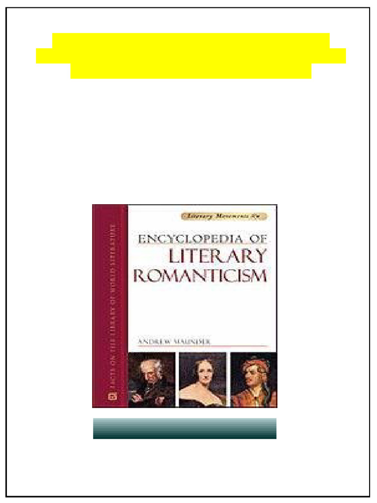Encyclopedia of Literary Romanticism Literary Movements Facts On File ...