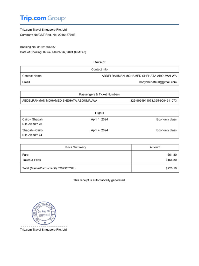 E Receipt | PDF