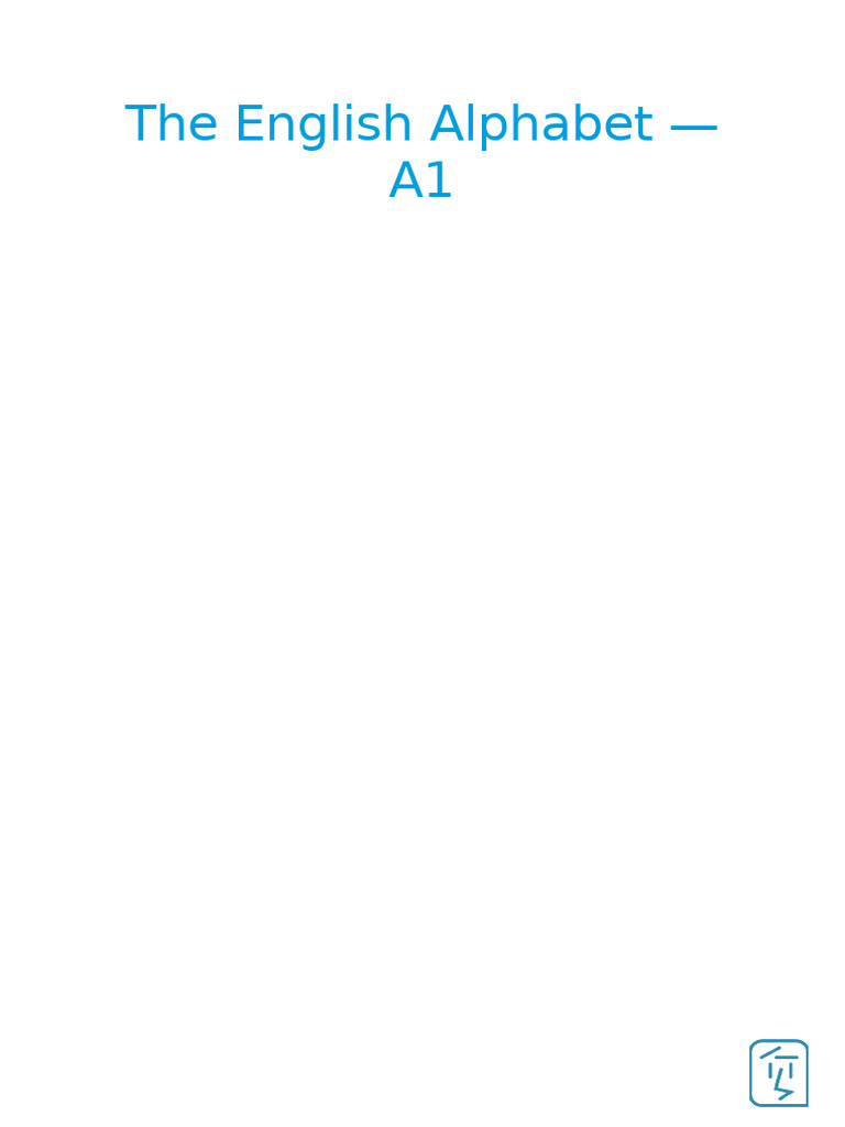 The English Alphabet | PDF