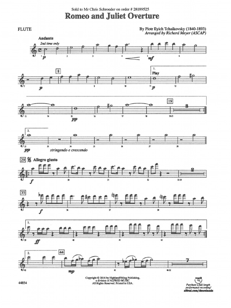 Romeo and Juliet Flute | PDF
