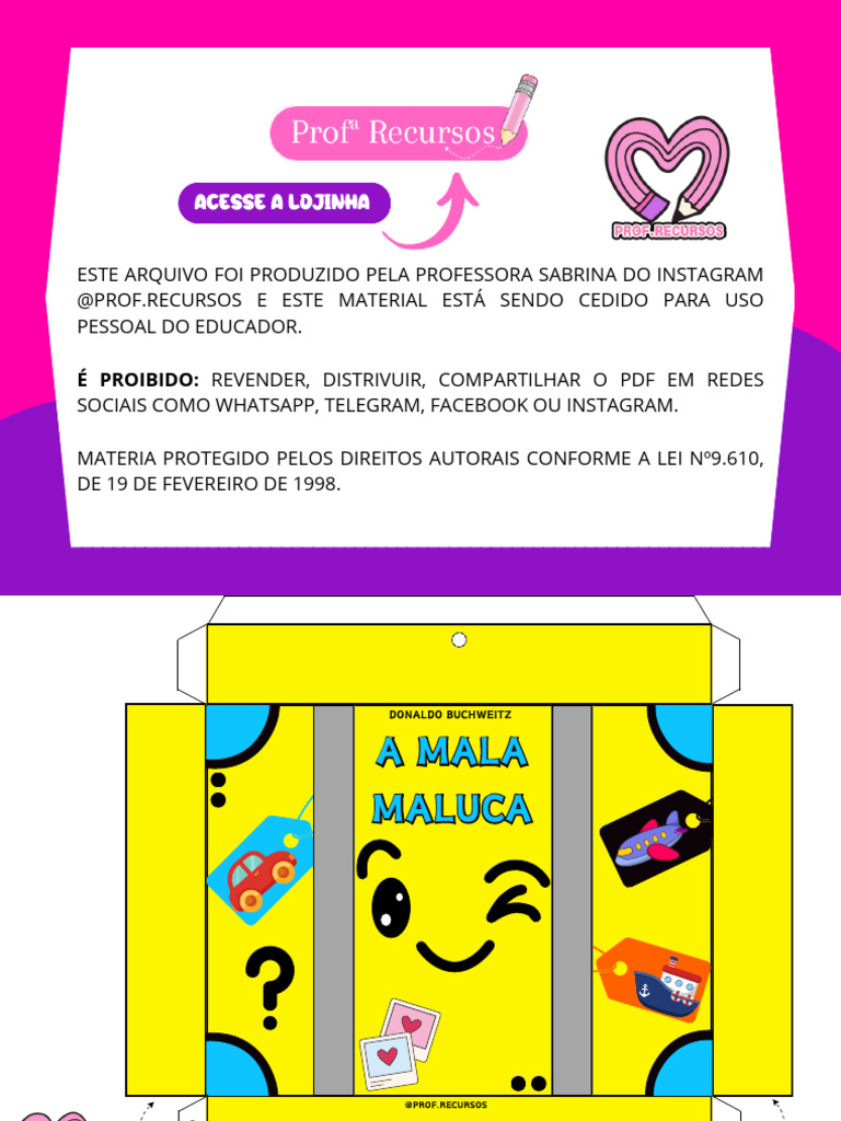 Atividades Educativas: A Mala Maluca | PDF
