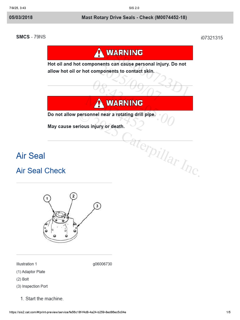 Mast Rotary Drive Seals | PDF | Drill | Machines