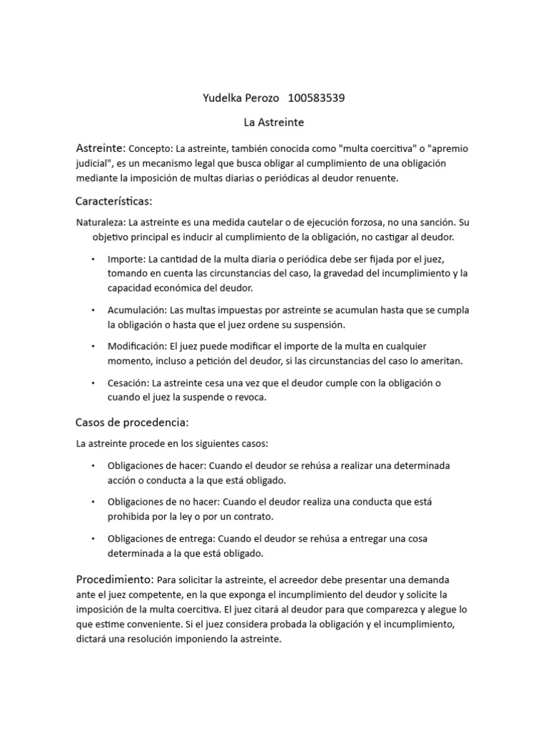 Definición y características de astreinte | PDF