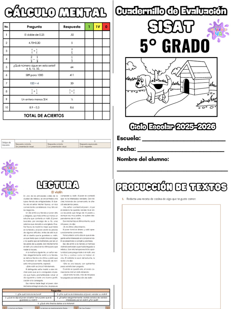 Sisat Quinto Grado | PDF