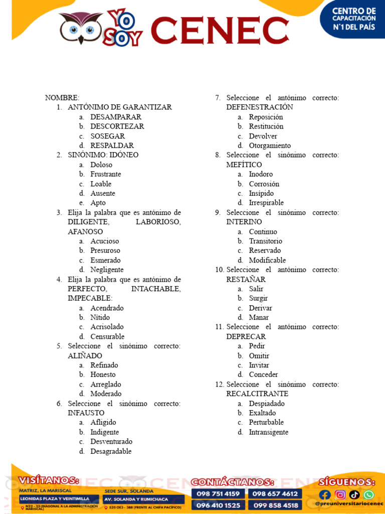 PRUEBA RAZ. VERBAL.docx | PDF | Las emociones | Empatía