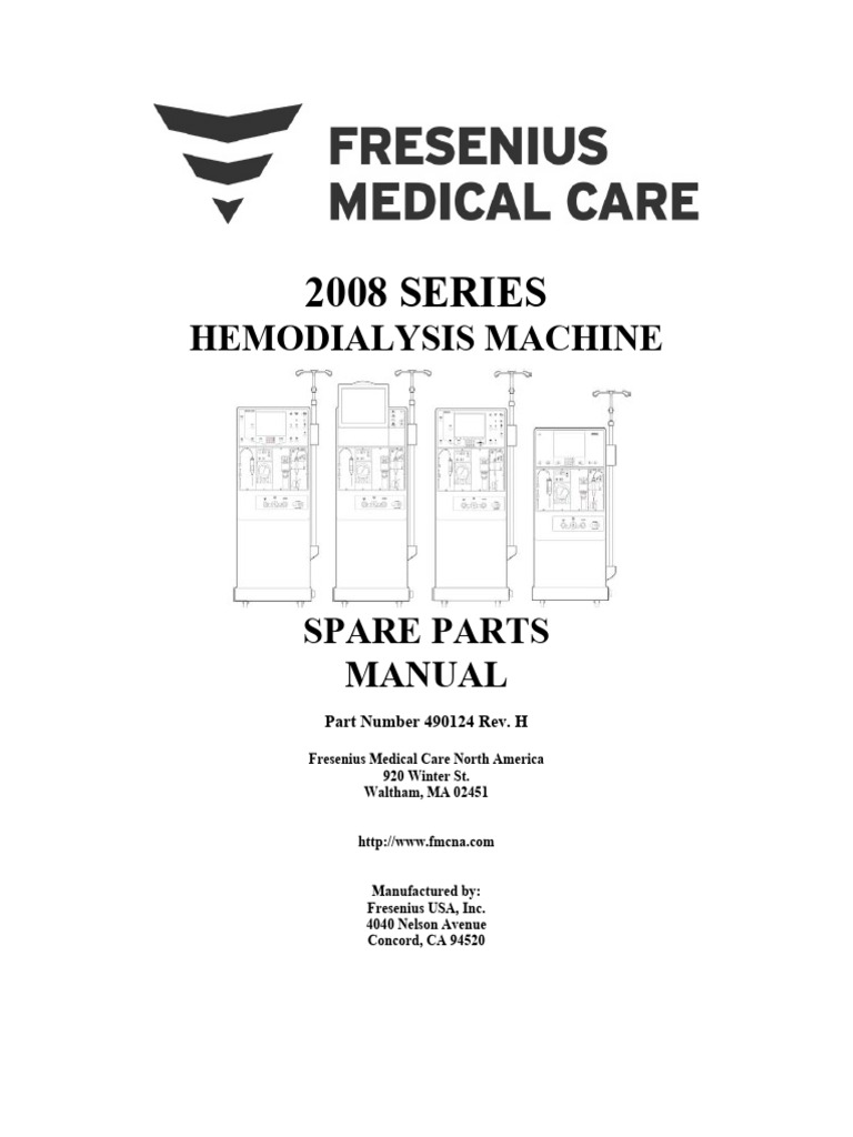 Fresenius Parts Manual 490124 Rev H | PDF | Electrical Connector ...