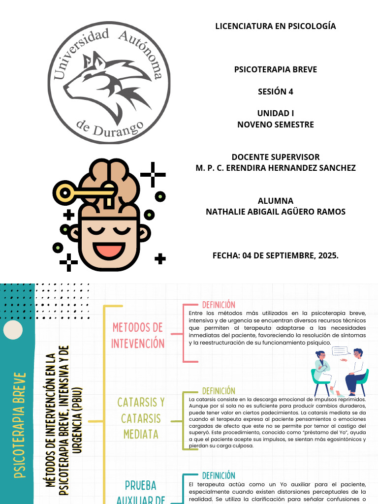 Catarsis Mediata en Psicoterapia Breve | PDF | Psicoterapia | Las emociones