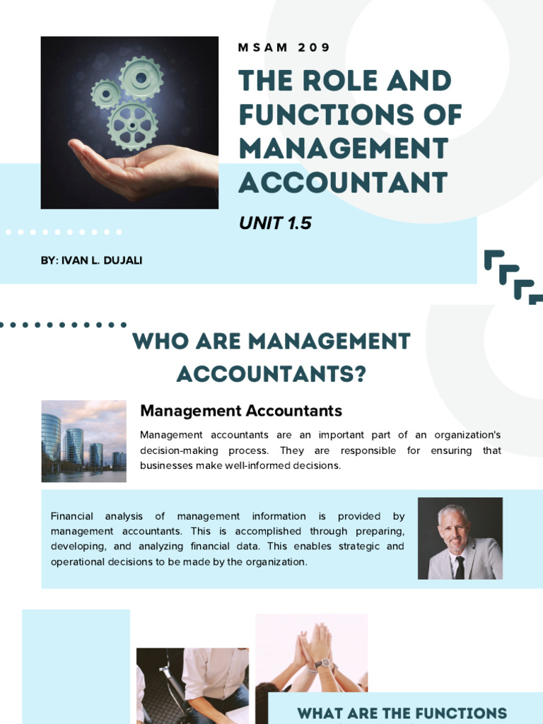 Functions of Management Accountants | PDF | Management Accounting | Budget