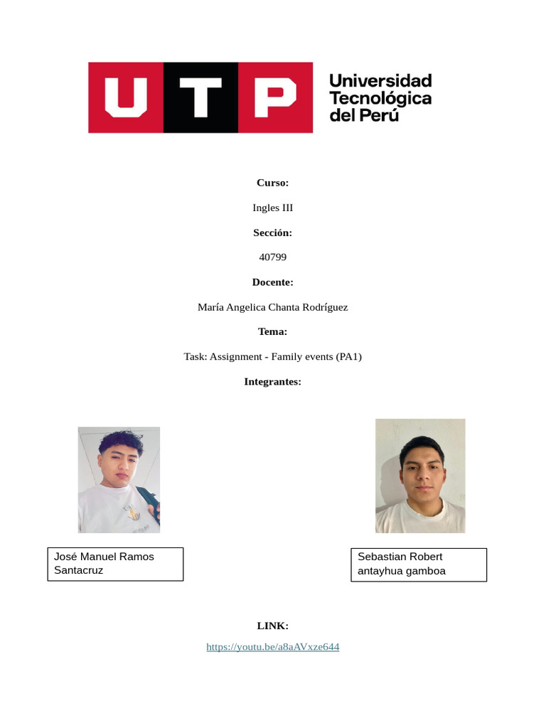 Week03 Assignment Family Events | PDF