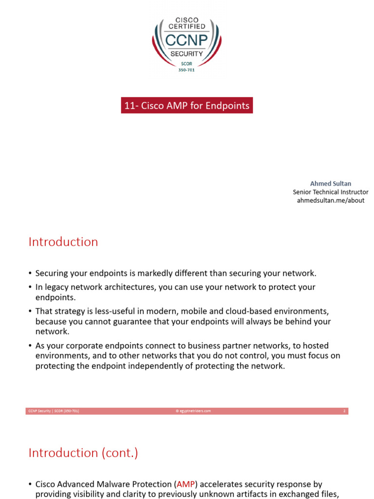 Cisco AMP for Endpoints Overview | PDF | Software | Computer Networking