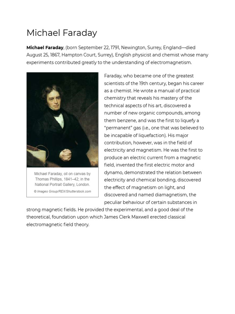 Michael Faraday | PDF