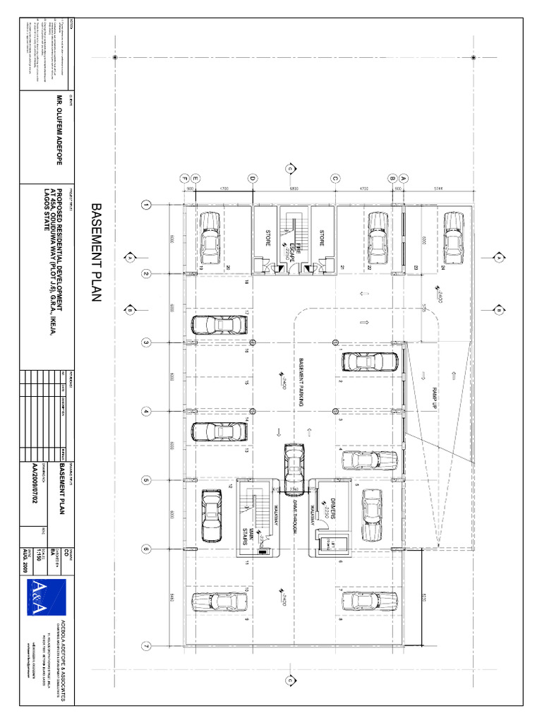 GHI Plaza Basement Plan (261011) | PDF