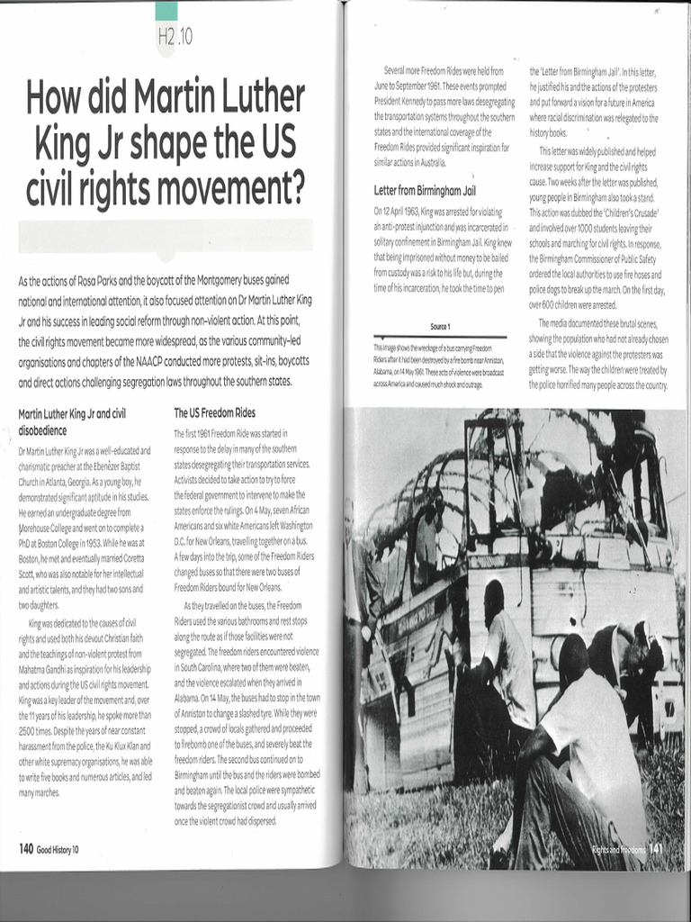 Good History - H2.10 How Did Martin Luther King JR Shape The US Civil ...