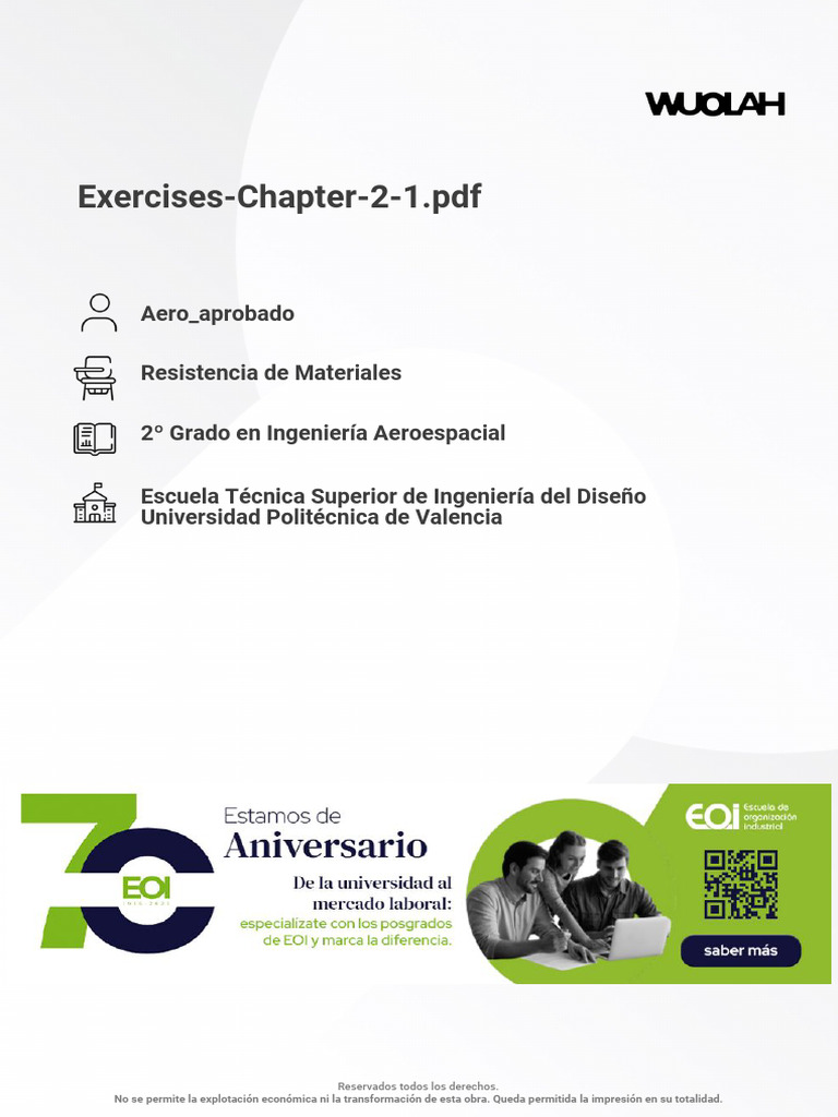 Free Exercises Chapter 2 1 | PDF | Continuum Mechanics | Elasticity ...