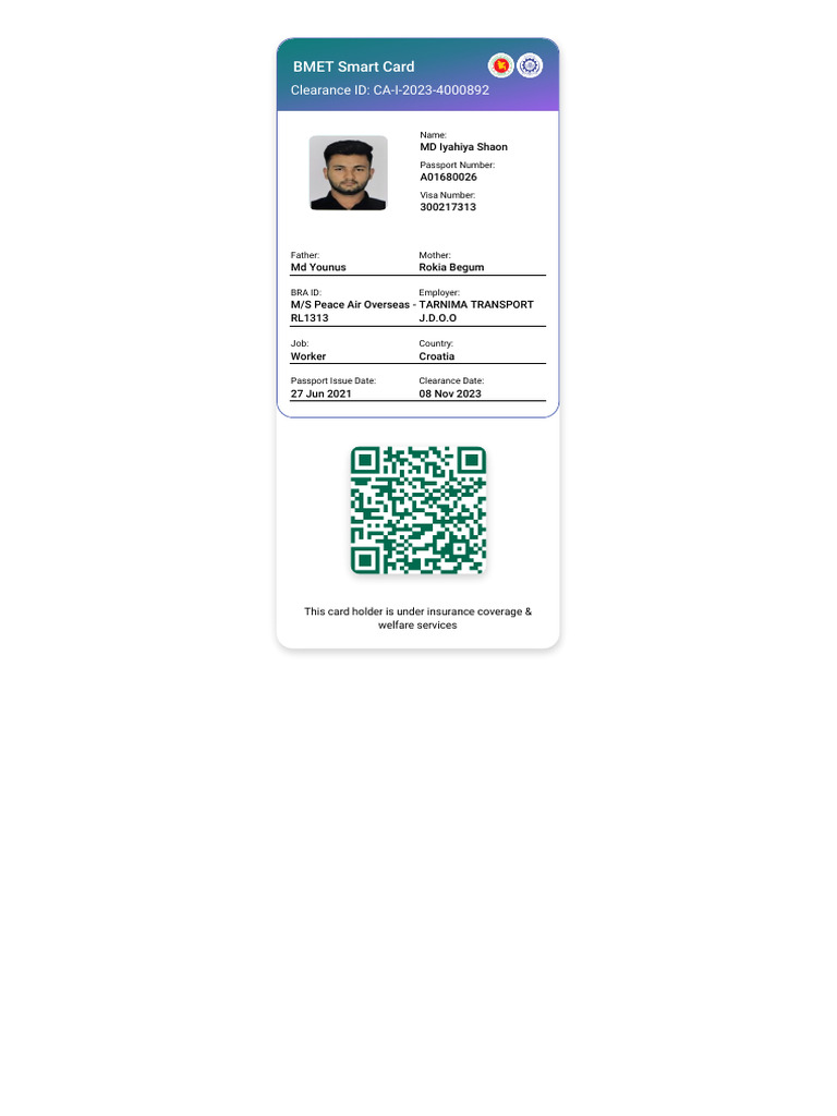 Clearance Card 172703 | PDF