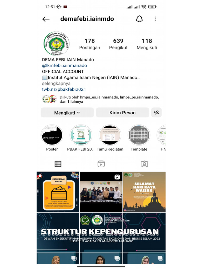 Bukti Ss Sudah Follow Akun Ig Sema, Dema, Hmps-Es Dan Hmps-Ps | PDF
