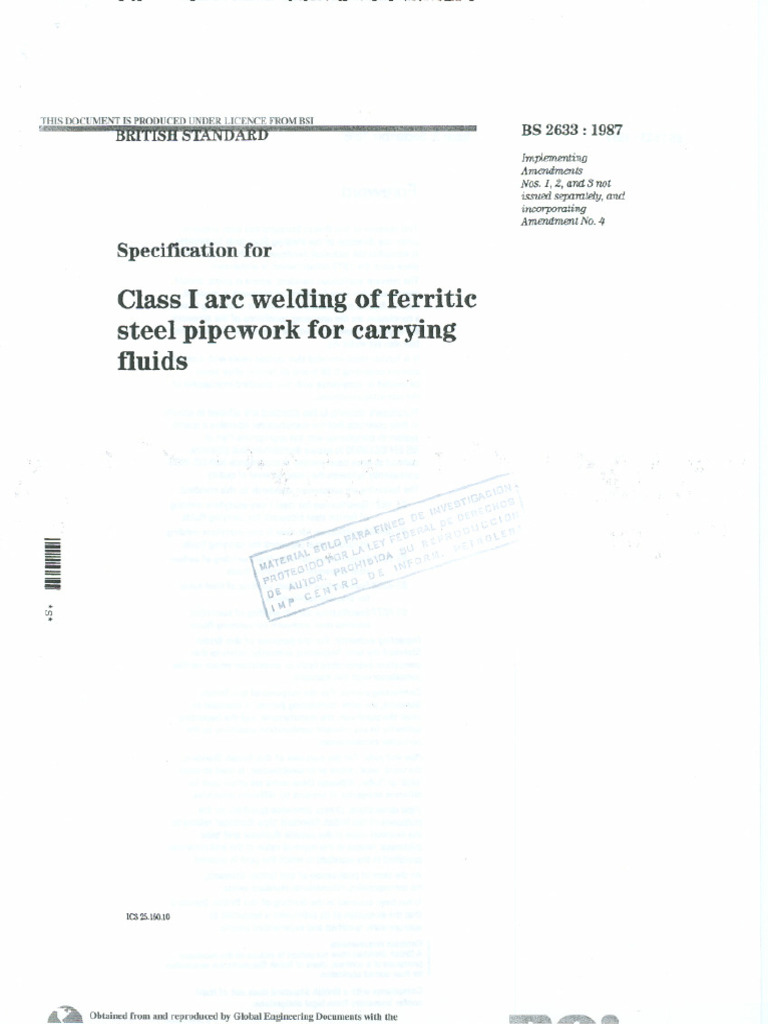 BS 2633 Soldadura | PDF