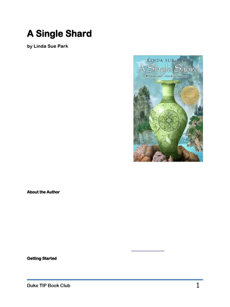 Book Club Activities A Single Shard Updated 2018 | PDF | Pottery ...