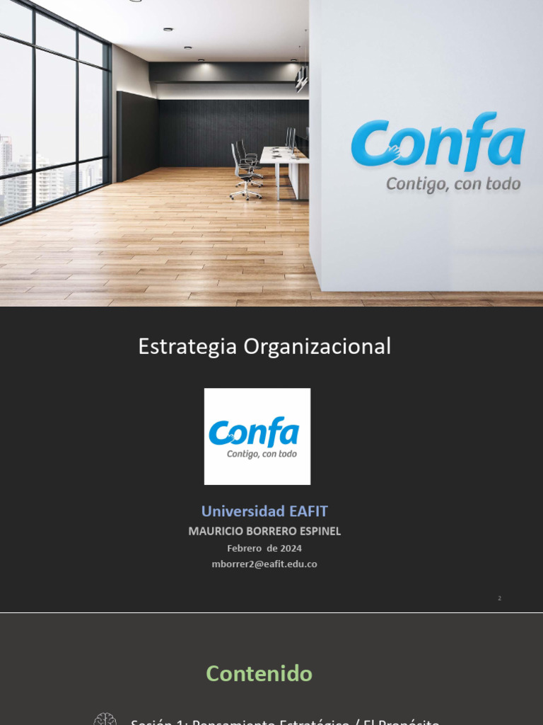 CONFA Sesión 3 El Proceso Estratégico Feb 2025 | PDF | Planificación estratégica | Planificación