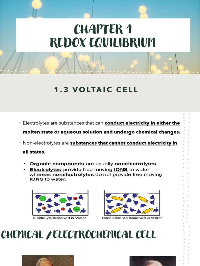 1.3 Voltaic Cell | PDF