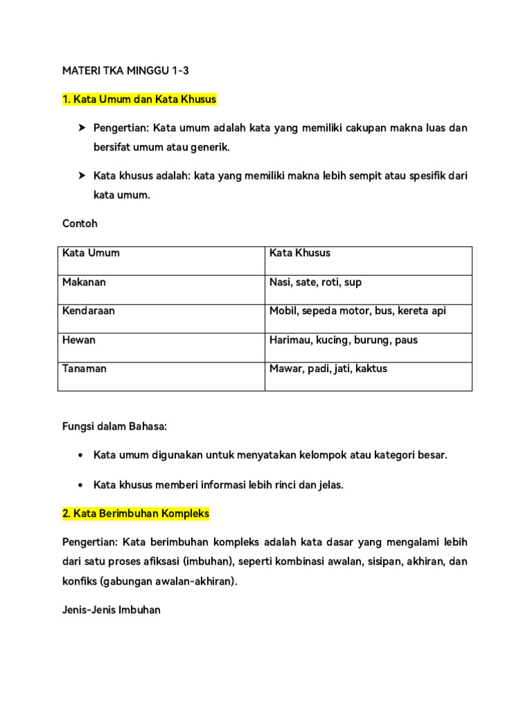 MATERI TKA MING 1-3 (2) | PDF