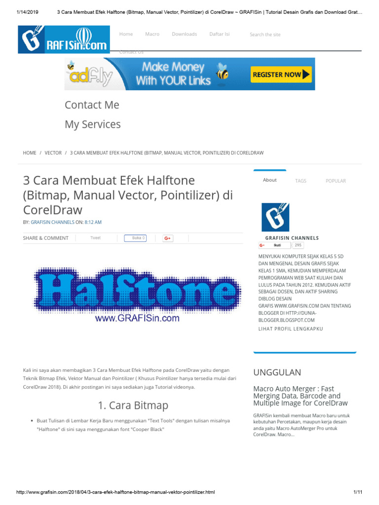 Efek Halftone dengan Pointilizer CorelDraw | PDF