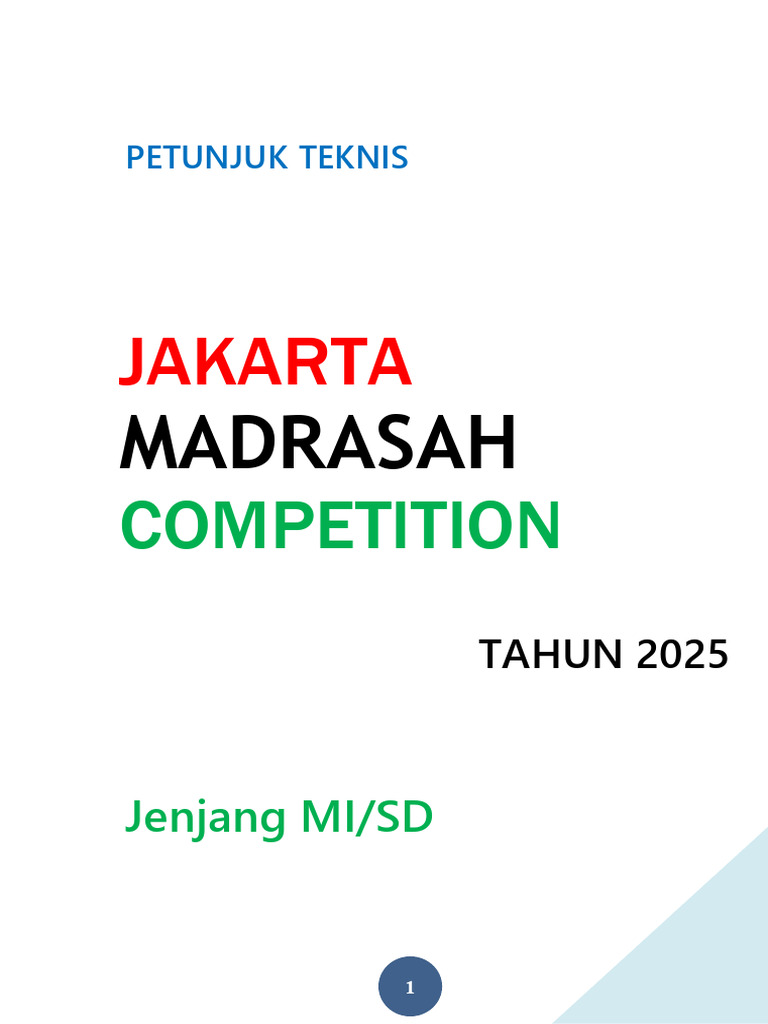 Juknis JMC 2025 Jenjang MI - 1 | PDF