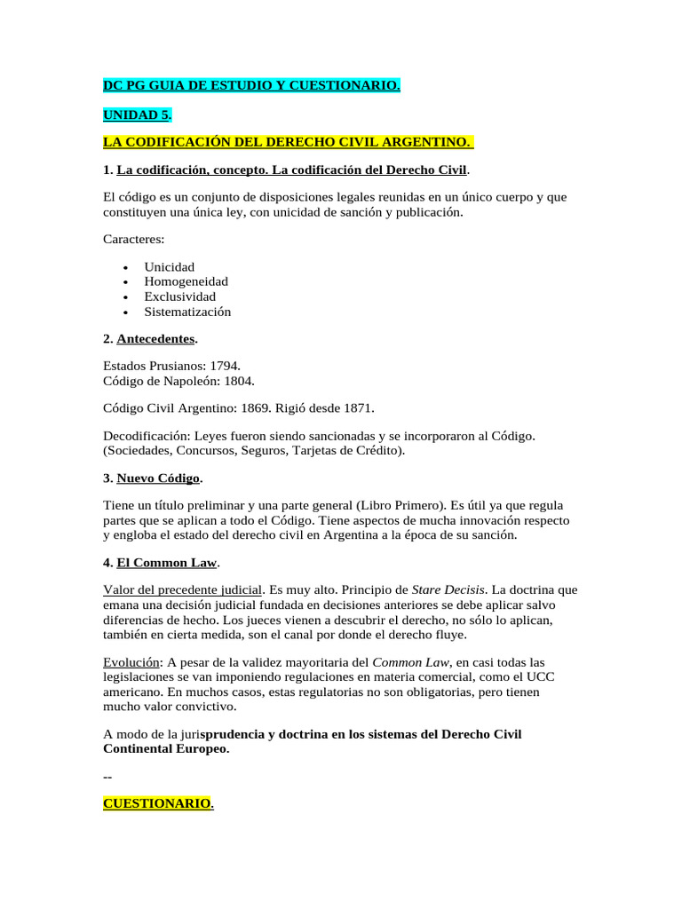 5a - Guía de Estudio Unidad 5 (EDC) | PDF